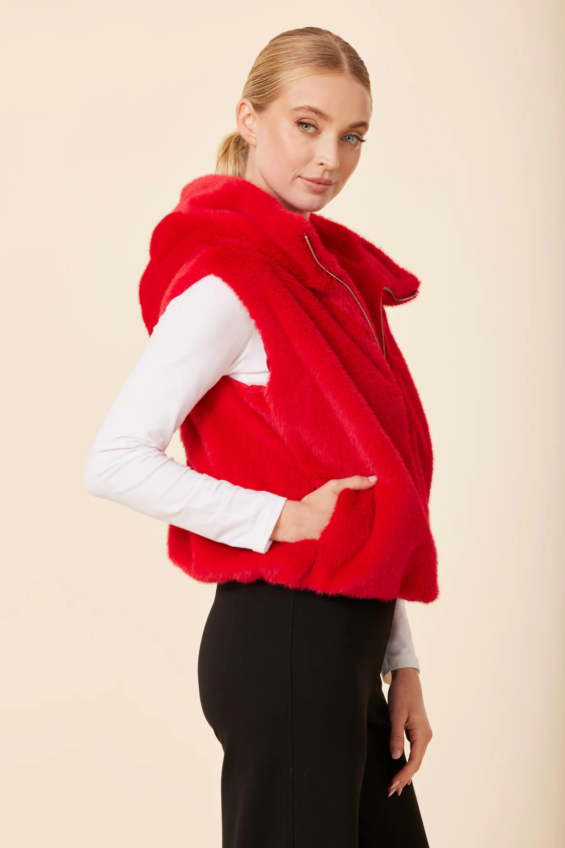 Faux Fur Zip Hoody Vest – Wild With Grace Boutique